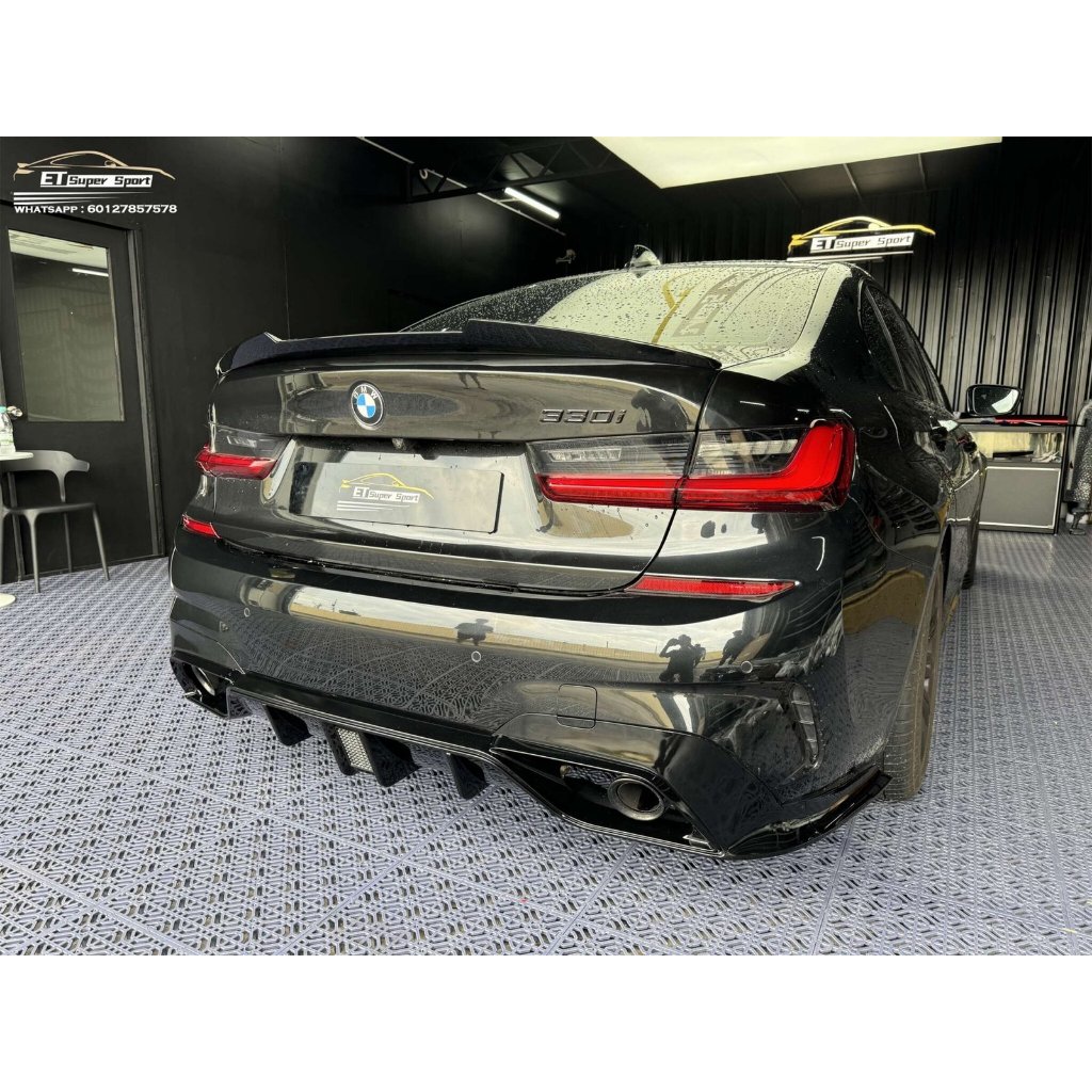 BMW G20 330i 340i Pre-Facelift M340i CMST Rear Diffuser Gloss Black ...