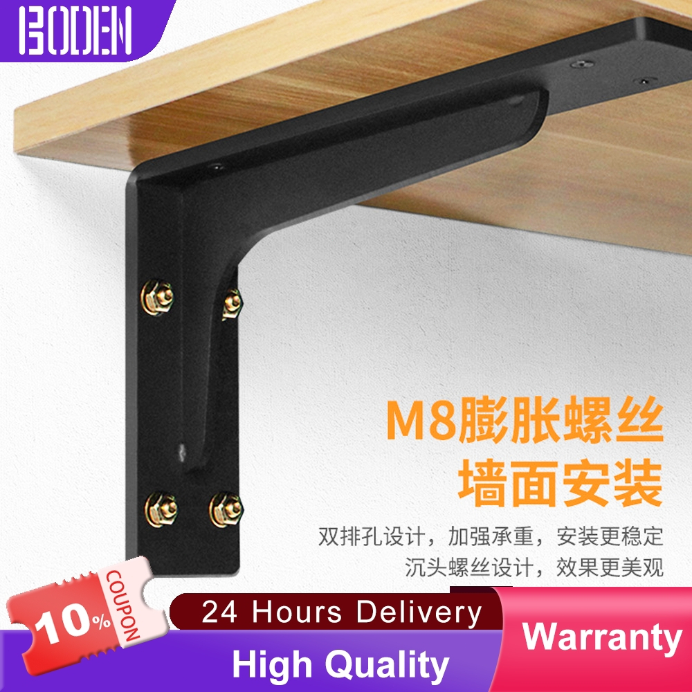 L Bracket Heavy Duty Wall Shelf Support Bookcase Shelving Rack Wall ...
