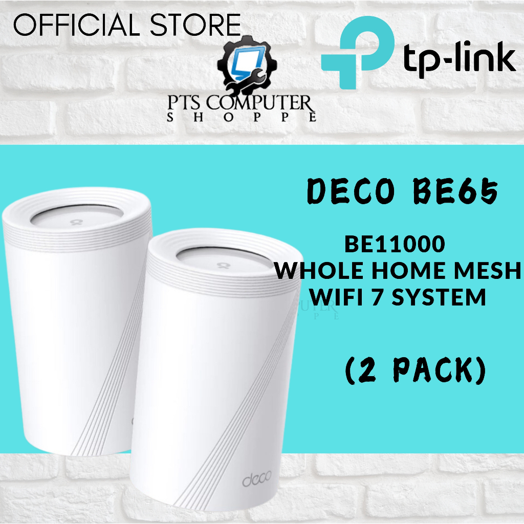 TP-LINK Deco BE65 BE11000 Whole Home Mesh WiFi 7 Router - 2-Pack ...