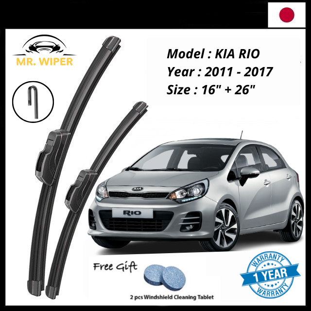 🔥 MR WIPER🔥 KIA RIO UB HATCHBACK SEDAN (2011-2017) MR WIPER JAPAN ...