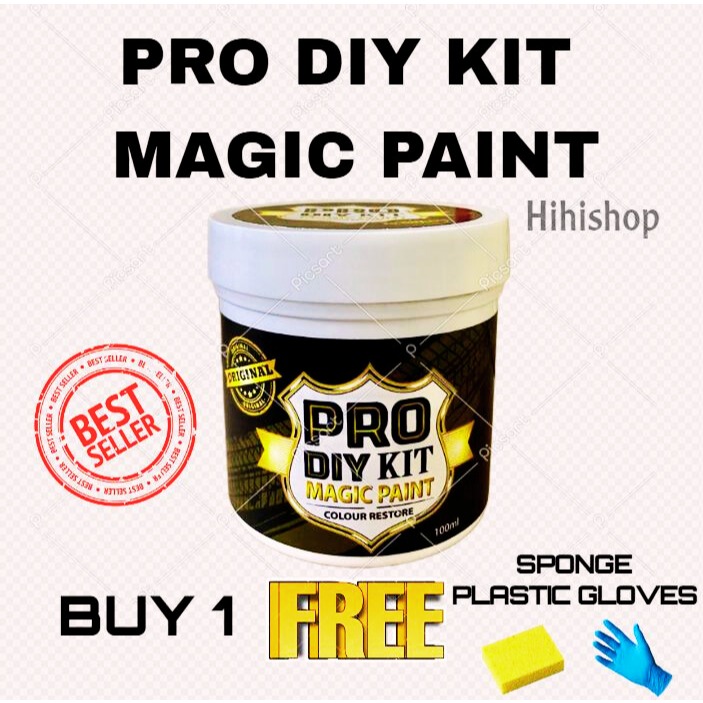 🔥[𝐏𝐑𝐎 𝐊𝐈𝐓 𝐃𝐈𝐘 𝐌𝐚𝐠𝐢𝐜 𝐁𝐥𝐚𝐜𝐤 𝐏𝐚𝐢𝐧𝐭] Free🧤+ 🧽 | Shopee Malaysia