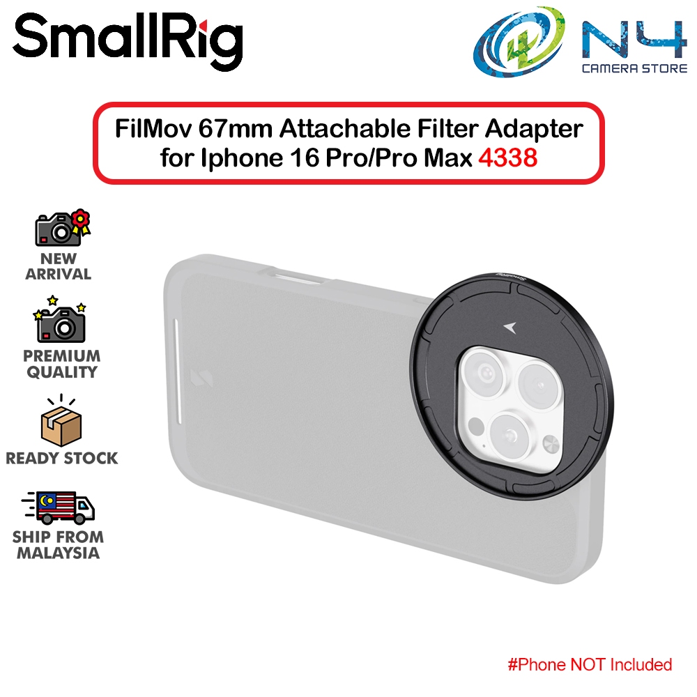 SMALLRIG FILMOV 67MM ATTACHABLE FILTER ADAPTER FOR IPHONE 16 SERIES ...