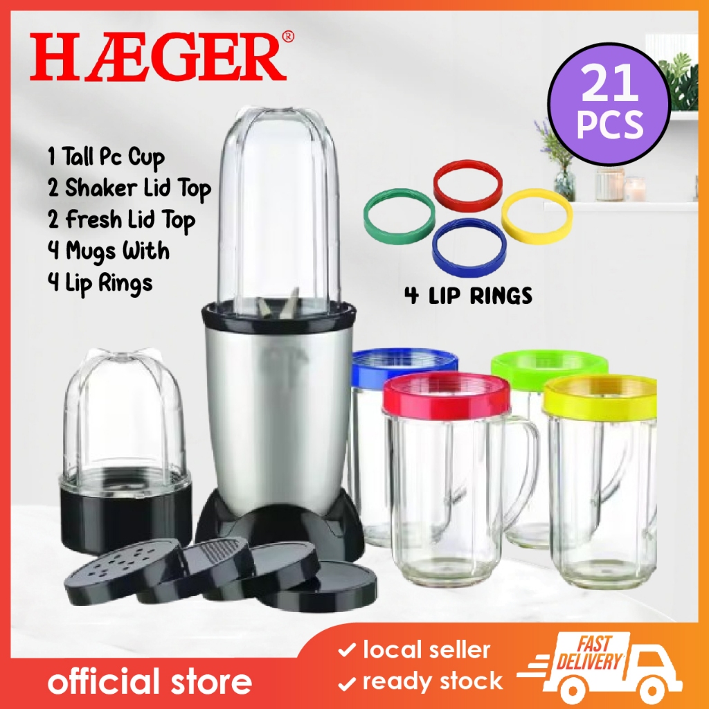 HAEGER 21pcs Food Processor Blender Mixer Juicer Extractor Multipurpose ...