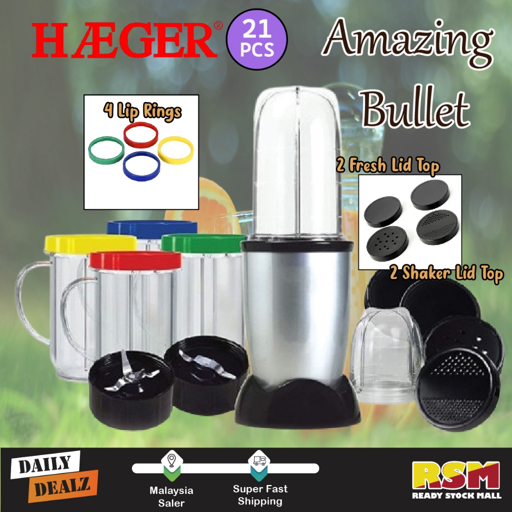 HAEGER 21pcs Food Processor Blender Mixer Juicer Extractor Multipurpose ...