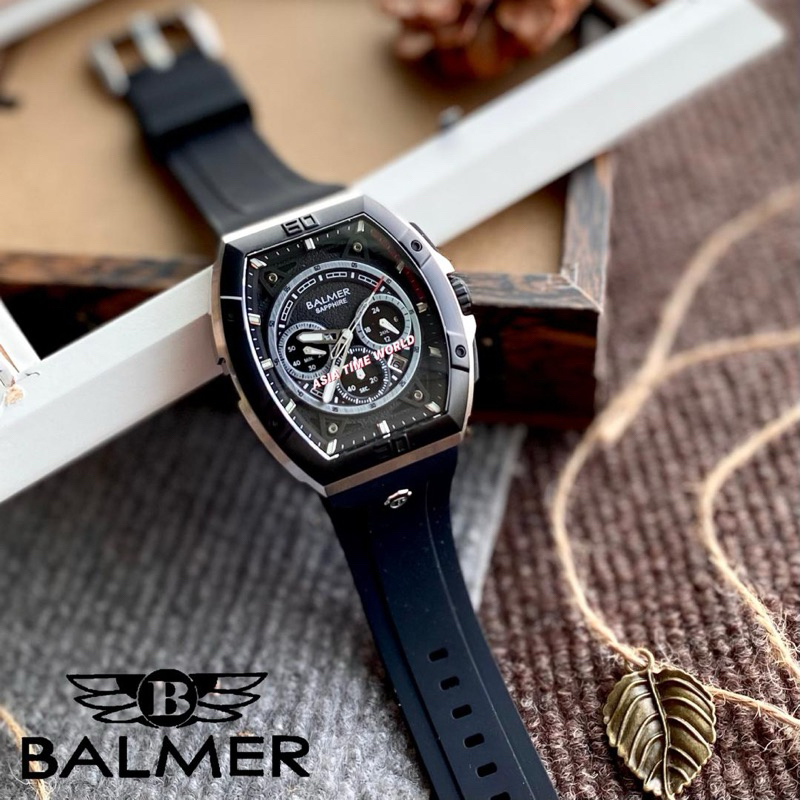 [Original] Balmer 8832G SS-4 Sapphire Chronograph Men Watch with Black ...
