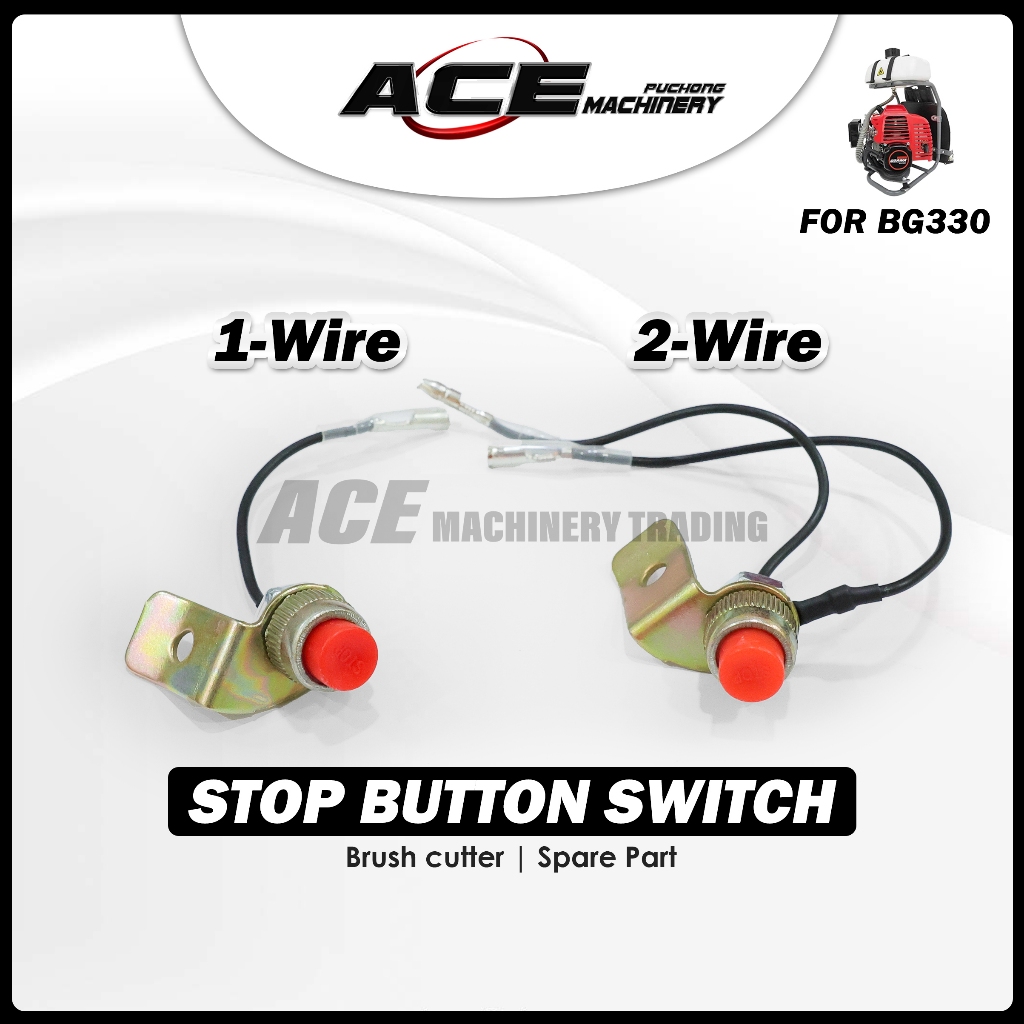Brush Cutter Stop Switch Stop Suis Mesin Rumput (1-Wire/2-Wire) Mesin ...