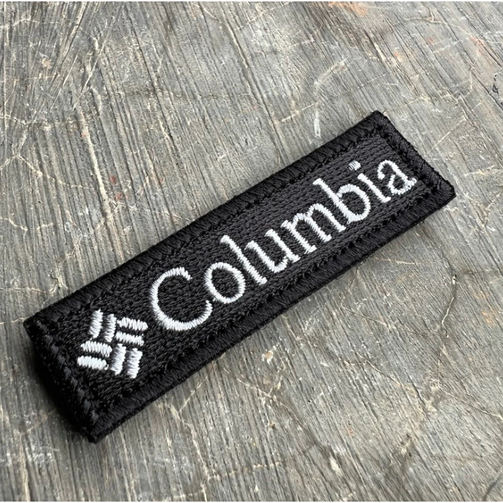 Columbia embroidered patches - Black Grey (2 x 7cm) | Shopee Malaysia