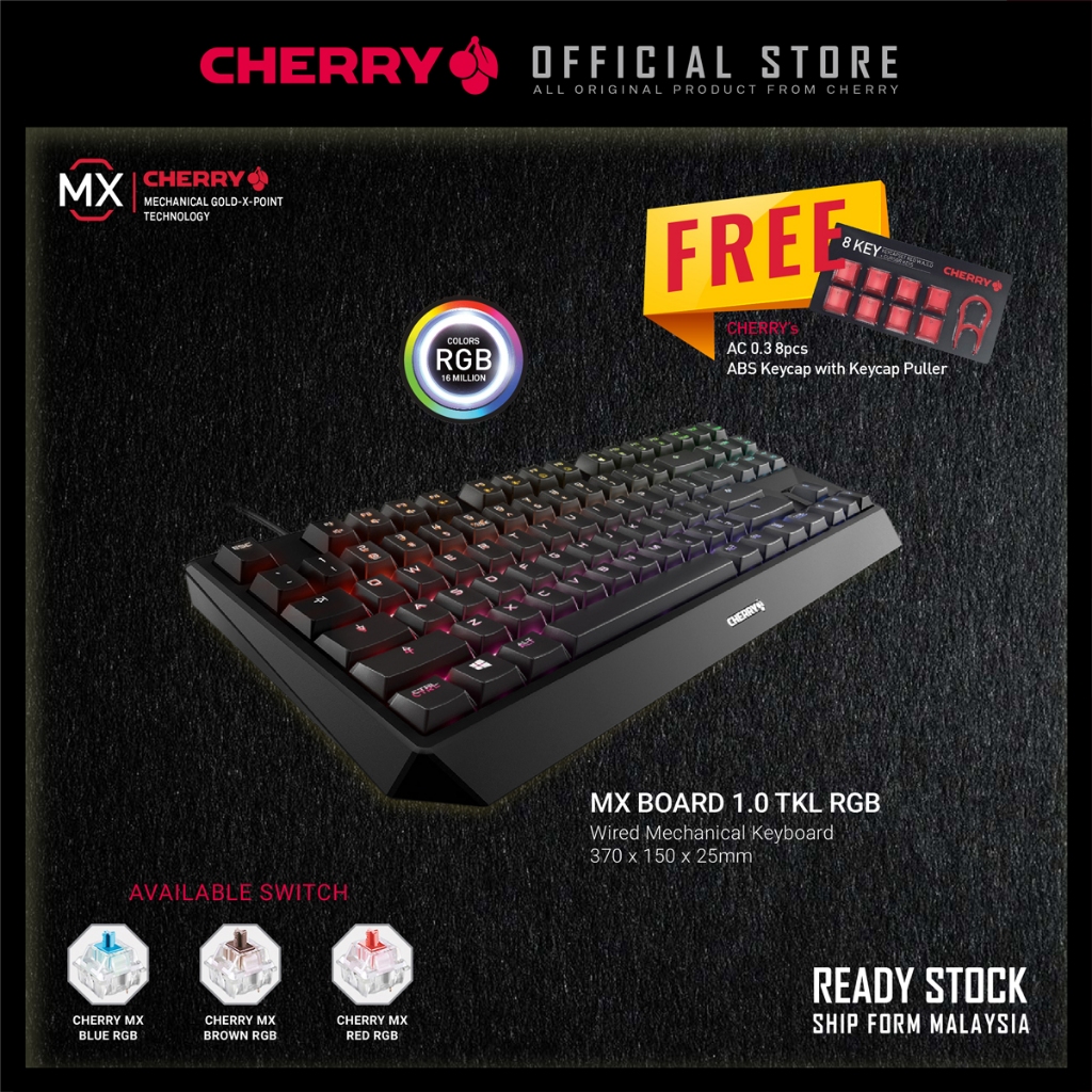 CHERRY MX BOARD 1.0 TKL RGB Wired Mechanical Gaming Keyboard | Shopee ...