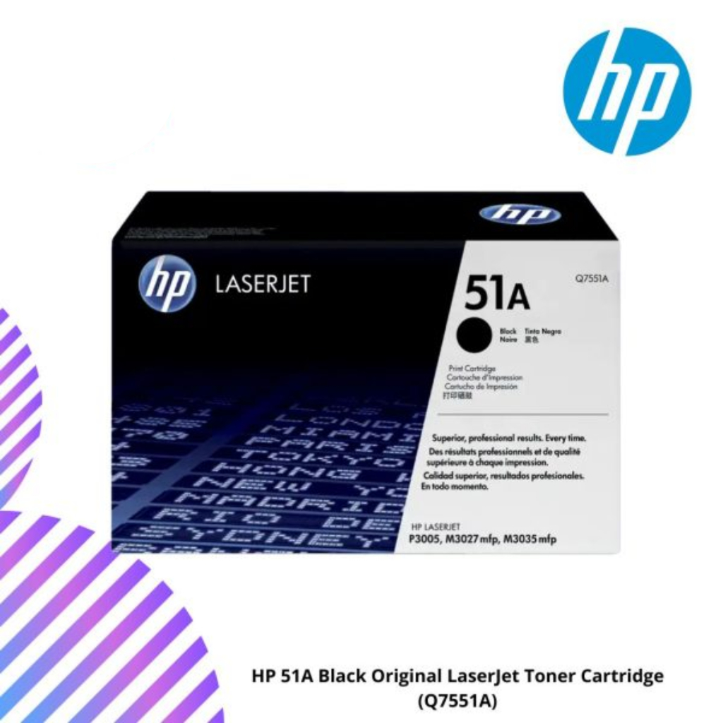 HP 51A Black Original LaserJet Toner Cartridge (Q7551A) | Shopee Malaysia