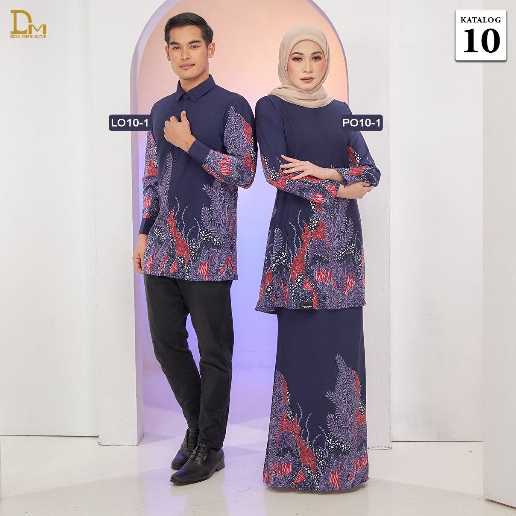 Desa Murni Batik - Baju Sedondon Kurung Batik Alana & Kemeja Batik DM 8 ...