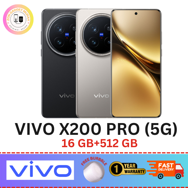 Vivo X200 Pro 5G (16+16)GB+512GB 200MP ZEISS APO Telephoto, 4K HDR ...