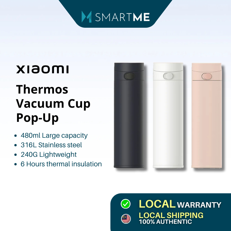 Xiaomi Mijia Thermal Flask Vacuum Cup Pop-Up Version 2 480ML | Shopee Malaysia