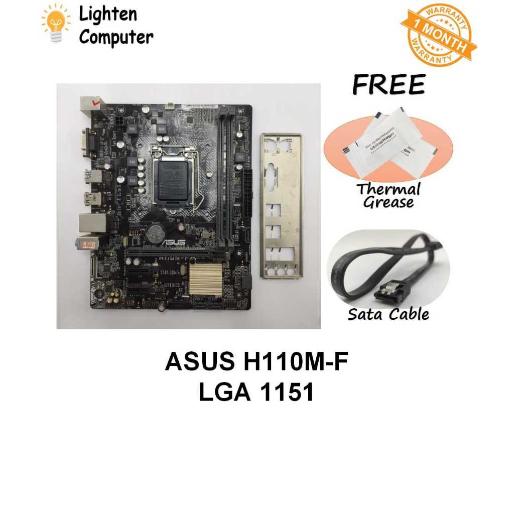【USED】 ASUS H110M-F / H110M-D Motherboard | H110 | LGA 1151 | 6th, 7th Gen Intel | mATX Micro ...
