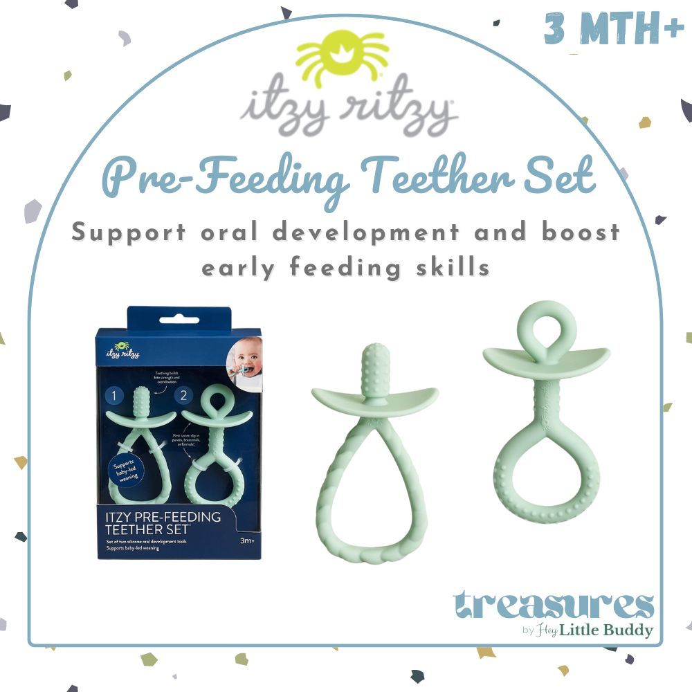 Itzy Ritzy Pre Feeding Teether Set Baby Teething Taste Train Self ...