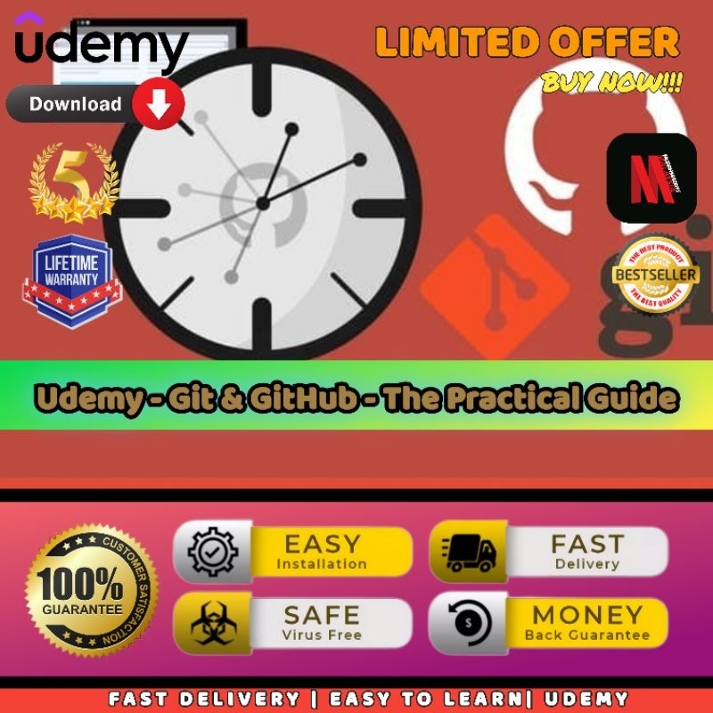 No. 14 (Video Courses) Udemy - Git & GitHub - The Practical Guide | Shopee Malaysia