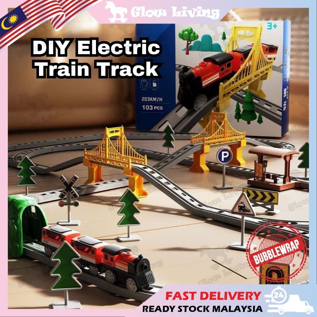 Children's Electric Train with Track High-Speed Rail Toy for Boys ...