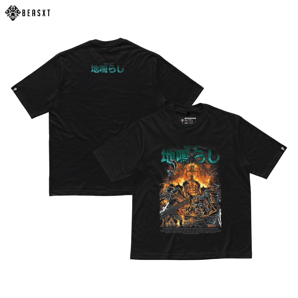 BEASXT - Jinarashi (The Rumbling) T-shirt 200gsm Oversized / Short ...