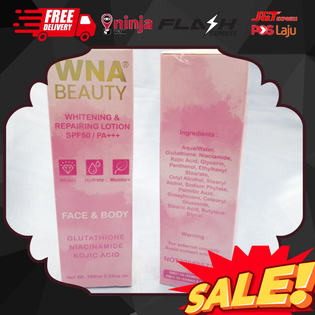 WNA BEAUTY WHITENING & REPARING LOTION SPF50 / PA++++ FACE & BODY ...