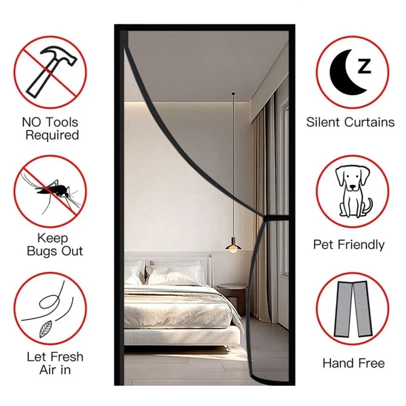 Magnetic Screen Door Screen Side Opening Patio Door Screen Heavy Duty ...