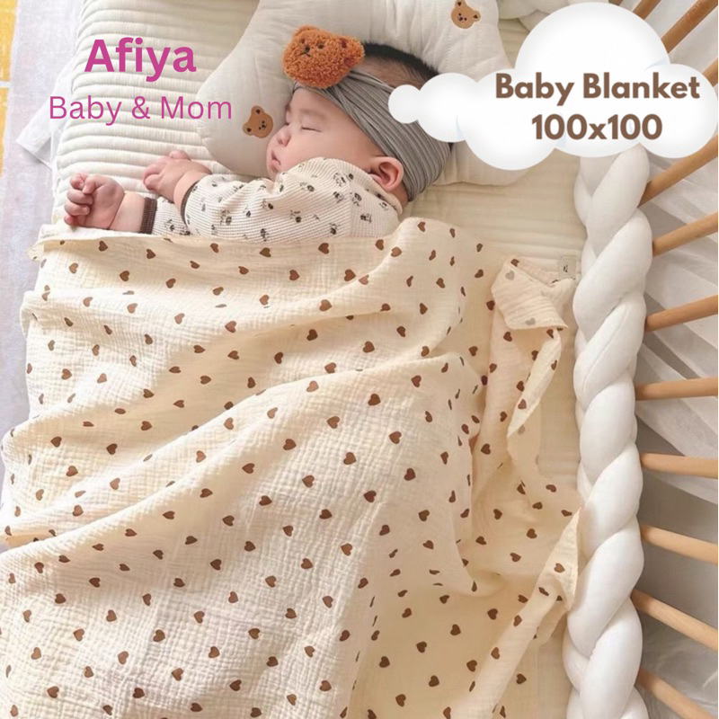 𝗡𝗲𝘄𝗯𝗼𝗿𝗻 𝗕𝗮𝗯𝘆 Muslin Swaddle Kain Bedung Baby Towel Soft Blanket Kain ...