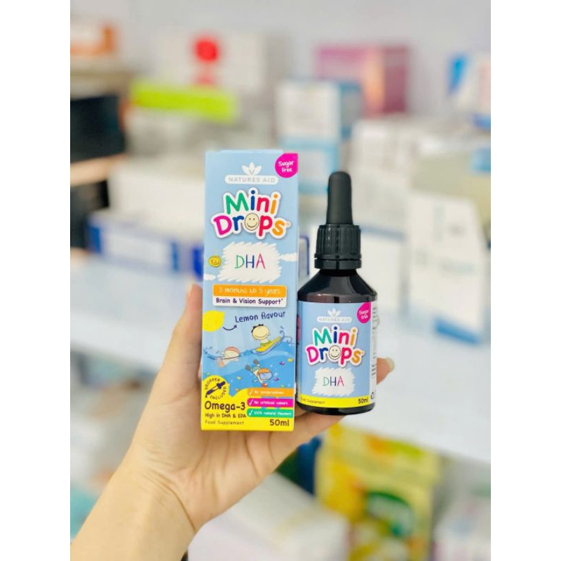 Dha mini drops của Anh giọt cho bé từ 3th _ 5tuoi | Shopee Malaysia