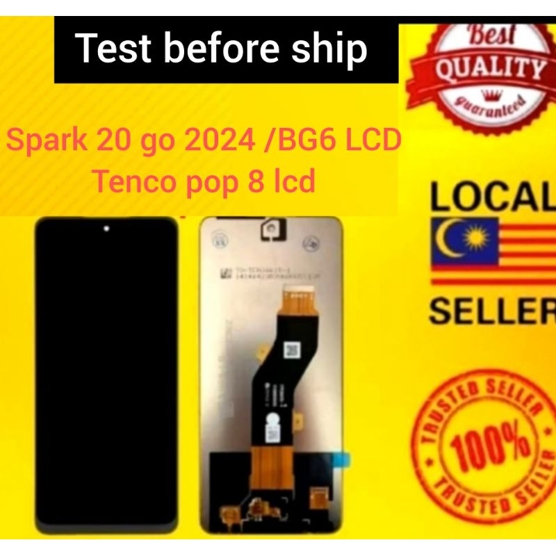 TECNO SPARK GO 2024 LCD BG6 LCD TECNO POP 8 LCD Spark go 2024 lcd Tecno ...