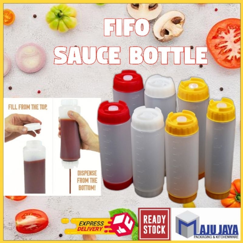 F.I.F.O. Bottle Squeeze Sauce Bottle with Lid First In, First Out ...