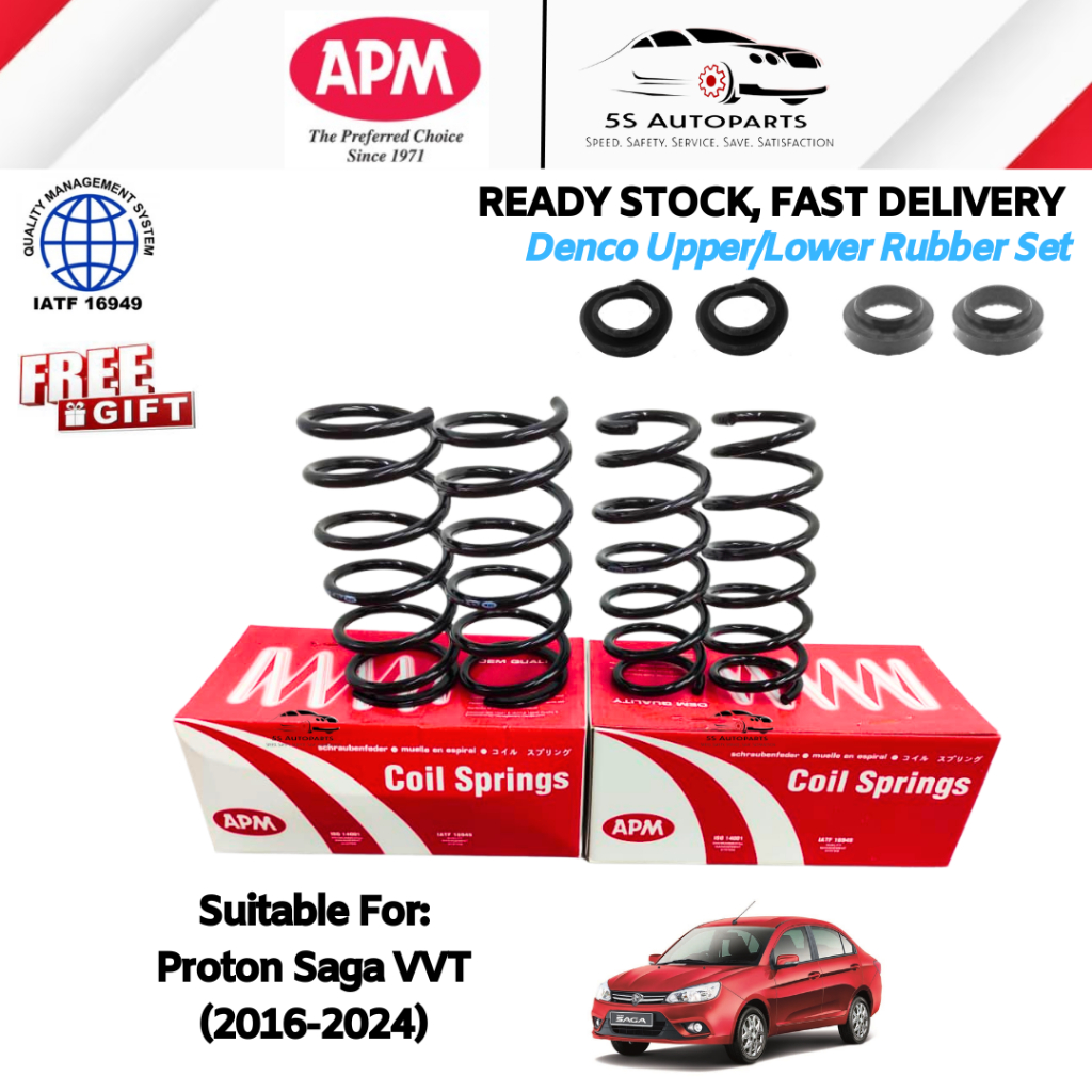 APM Proton Saga VVT (2016-2024) Standard Coil Spring (Front & Rear ...