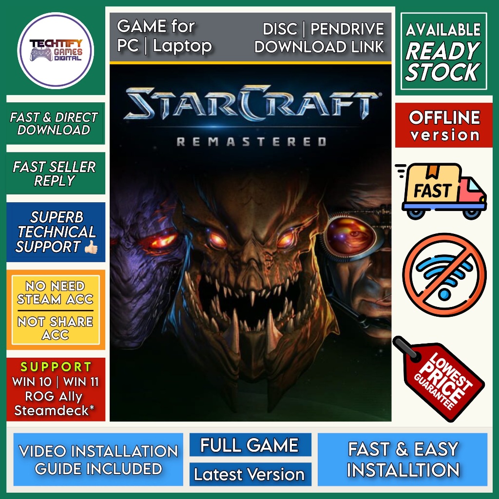 [PC Game] StarCraft Remastered - Offline [Disc | Pendrive | Download ...