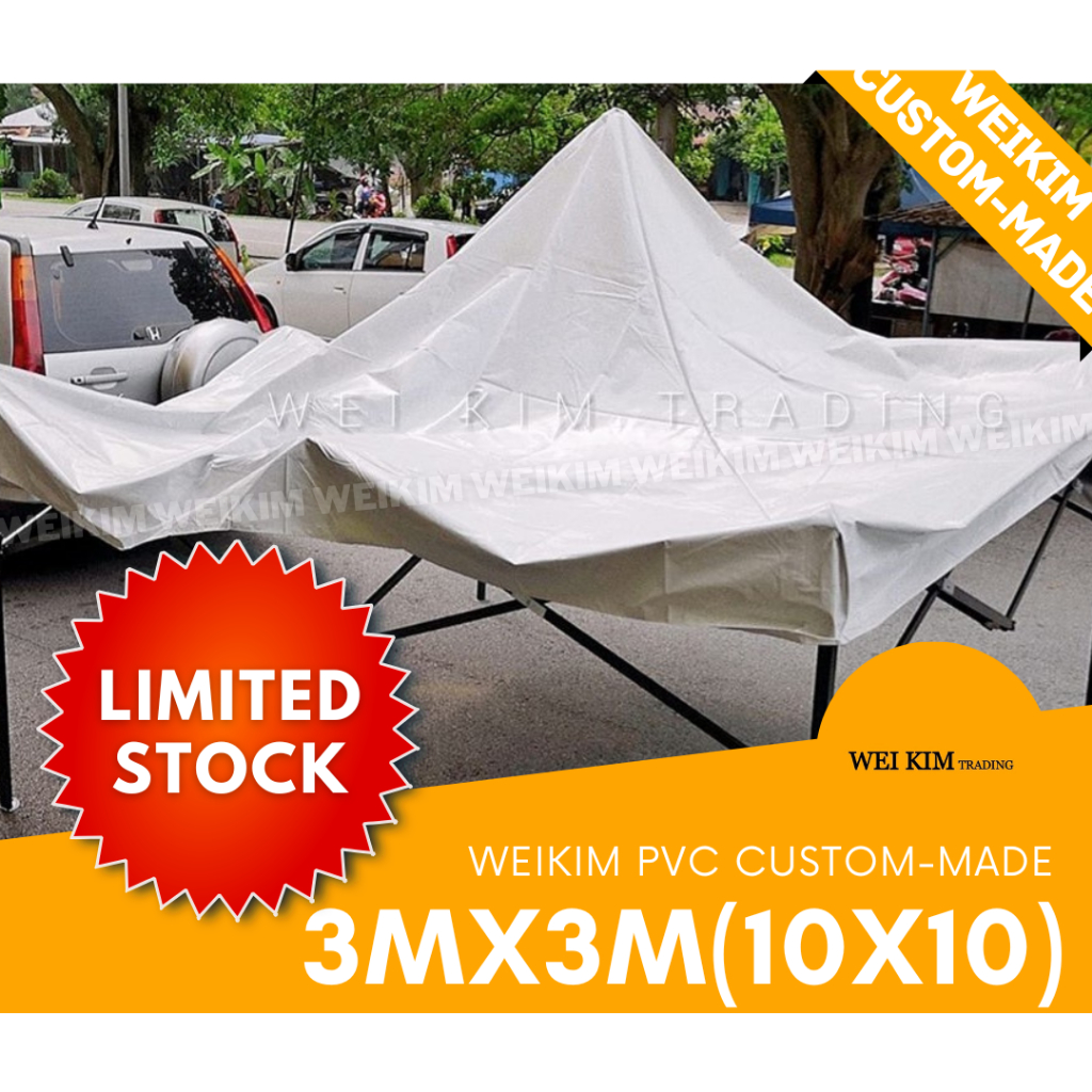 [SET/19KG] WeiKim SET Canopy PVC Khemah lipat 3Mx3M Silver UV ...