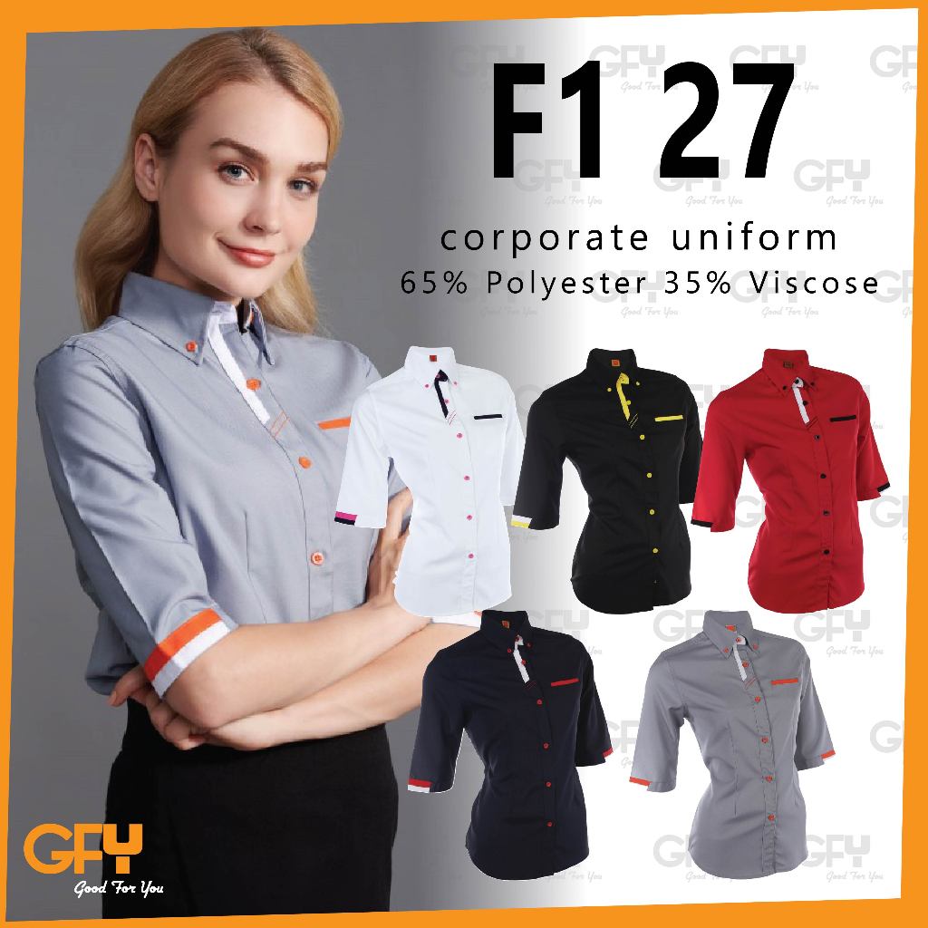 OREN SPORT F127 Female F1 Corporate Uniform Business Smart Casual Office Wear | Shopee Malaysia