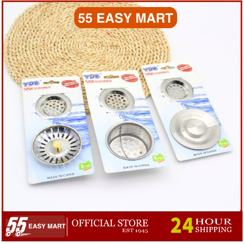 2PCS 🔥READY STOCK🔥 55 EASY MART Stainless Steel Basin Drainer 2.5 Inch ...