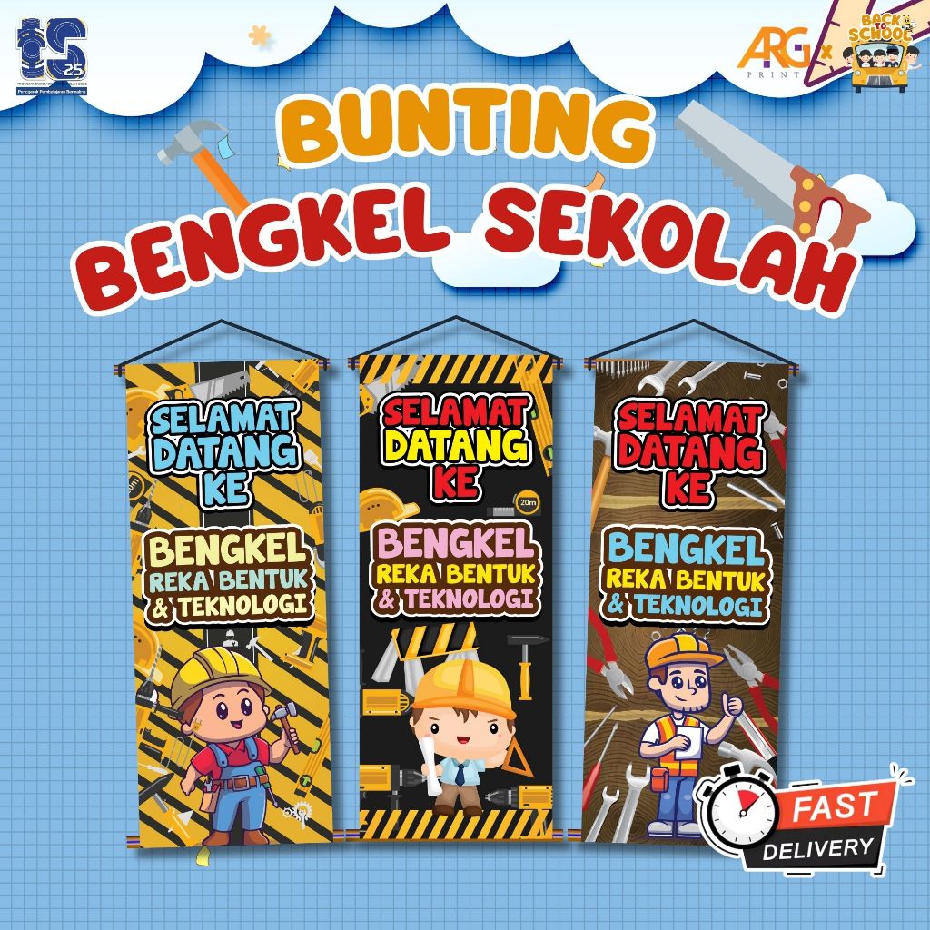 Bunting Pintu Kelas Selamat Datang Ke Bengkel Set Keceriaan Sekolah ...