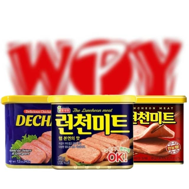 EXP:12/2026-09/2027 Lotte/HANSUNG/DECHAM Luncheon Meat韩国午餐肉罐头340G韩国乐天 ...