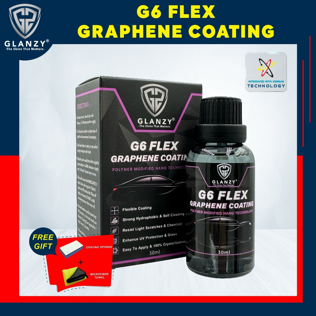 GLANZY+ G6 Flex Graphene Coating (Polymer Modified Nano Technology ...