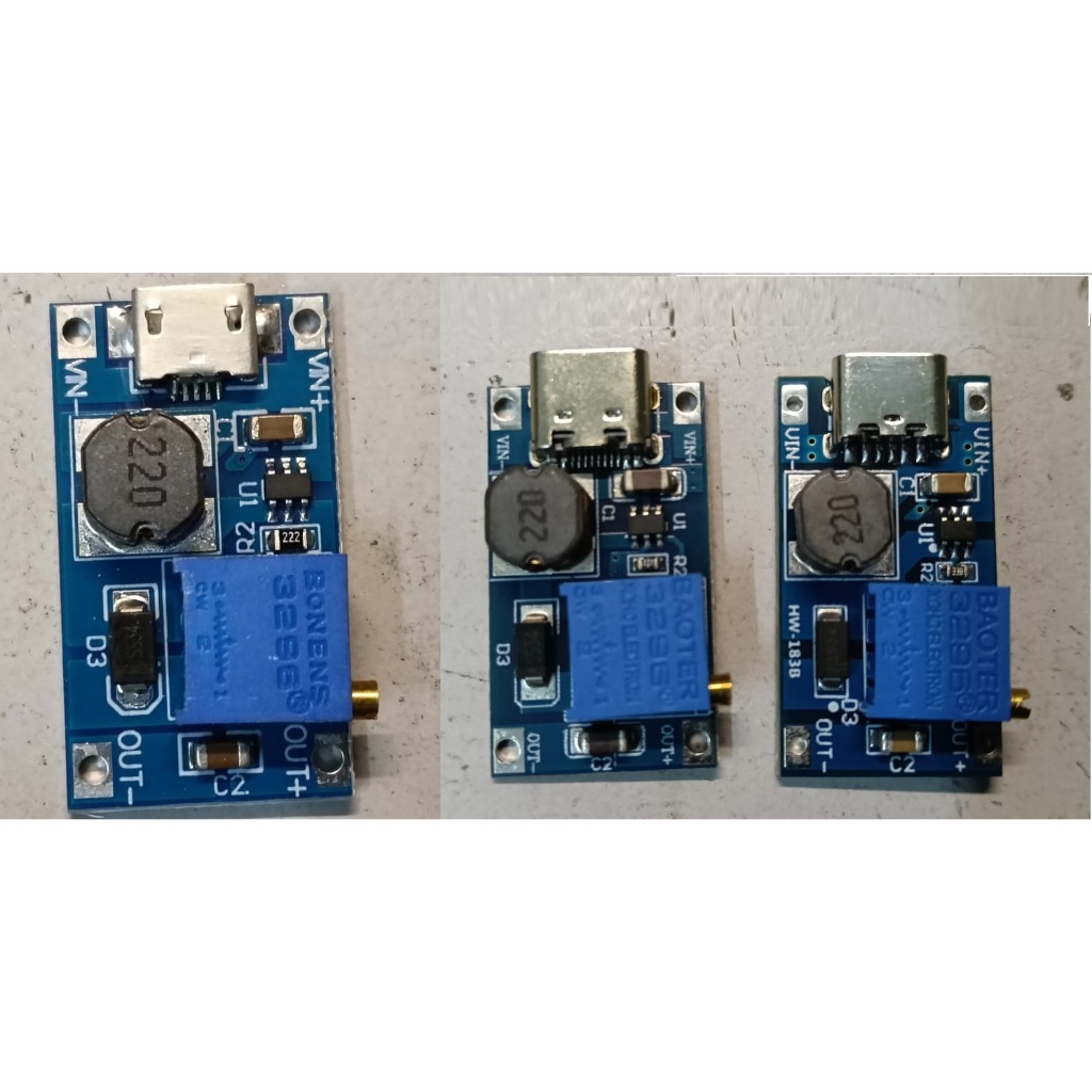 TYPE-C MicroUSB 2-24V to 5V-28V 12V 9V 24V 2A DC-DC Boost Step-up Conversion Module MT3608 Micro ...