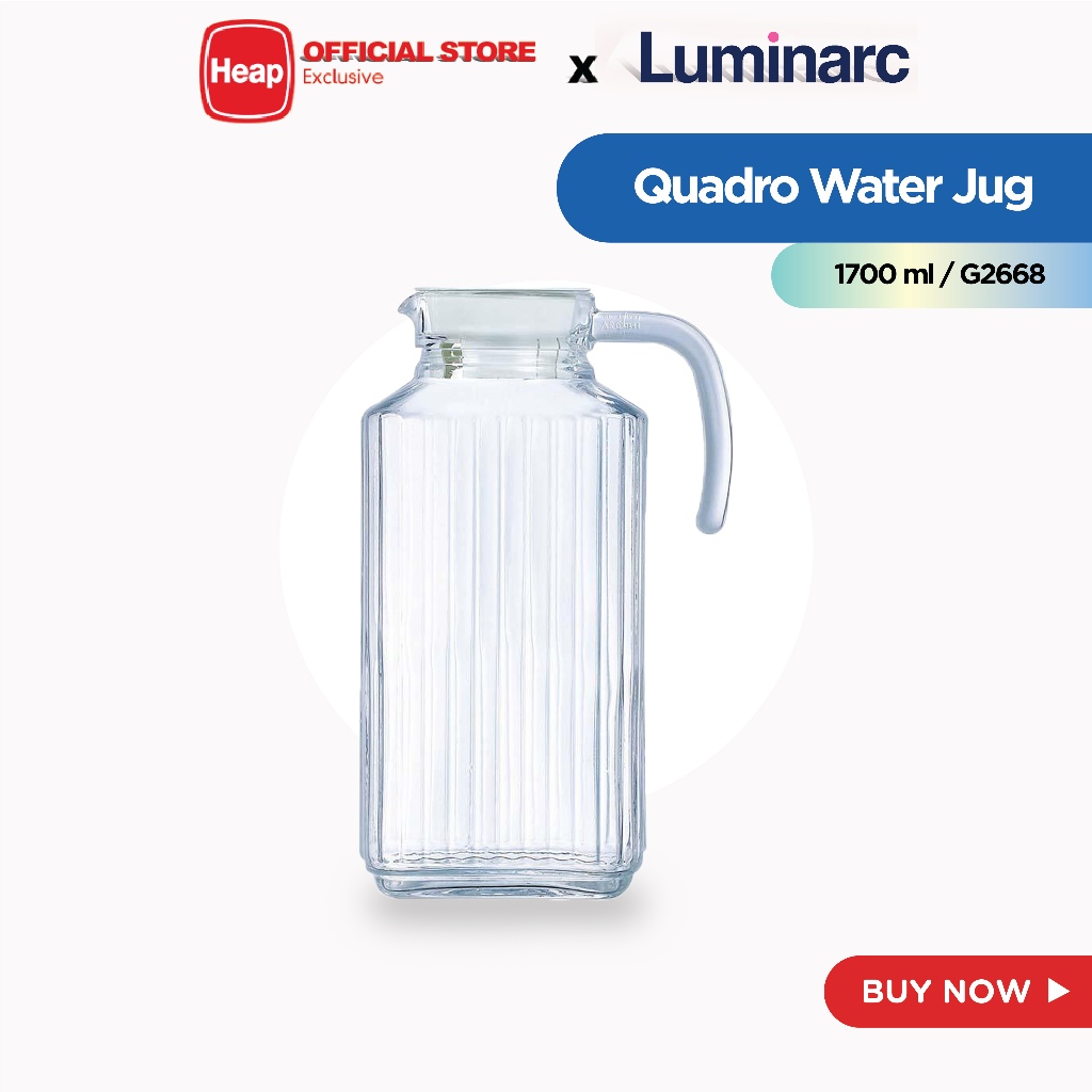 Luminarc Quadro Water Jug - (1700ML) [Model: G2668] - Tableware ...