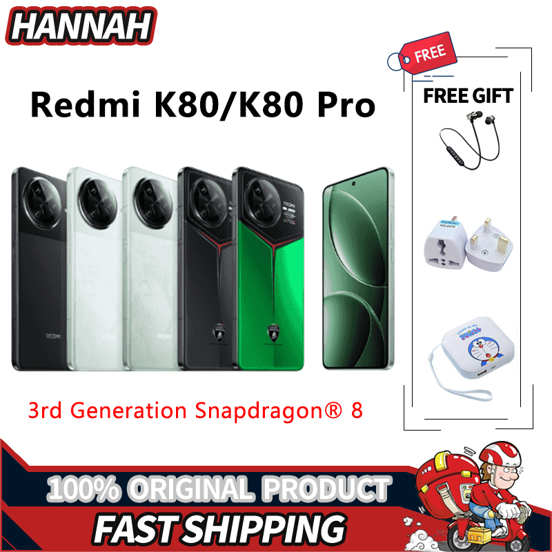 Redmi K80/K80 Pro 3rd Generation Snapdragon® 8 2K New Nation Display 6550mAh Large Battery ...