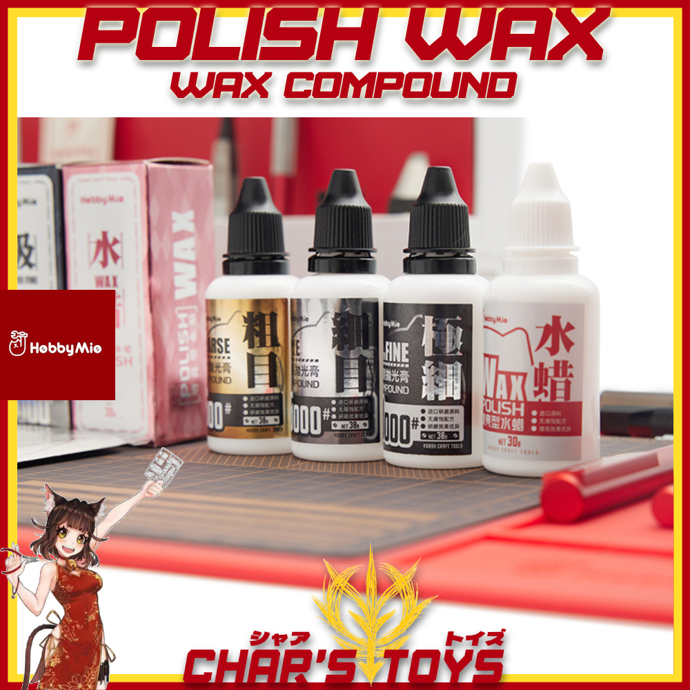 HOBBYMIO POLISHING COMPOUND AND WAX POLISH CLOTH WATER WAX FOR GUNDAM ...