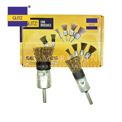 GLITZ RING TYPE END BRUSH - BRASS COATED 0.3MM WIRE END BRUSH WITH SHANK 6MM - 1 PC | Shopee ...