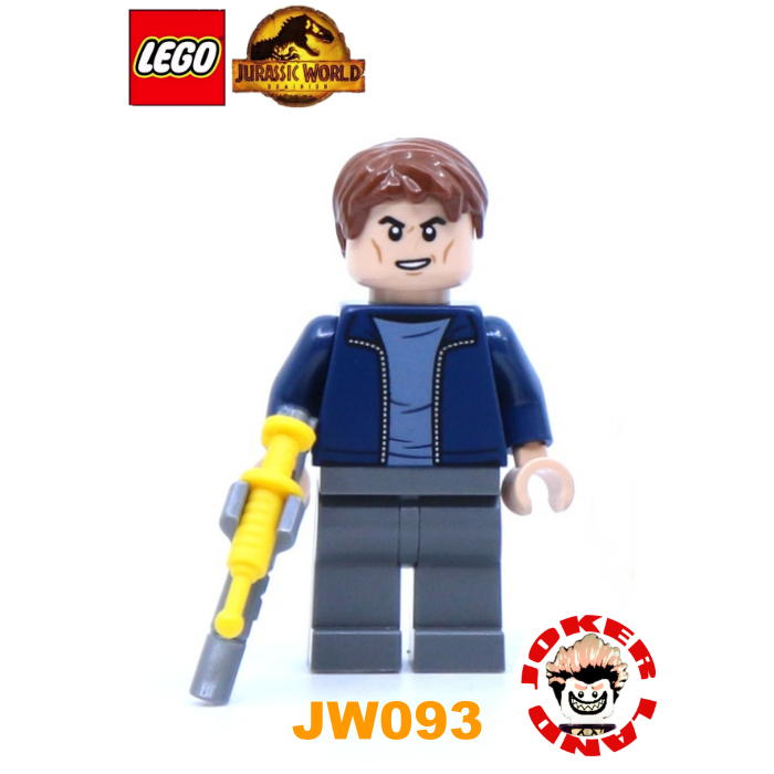 LEGO JURASSIC WORLD MINIFIGURES - JW093 SECURITY GUARD w ANESTHESIA GUN ...
