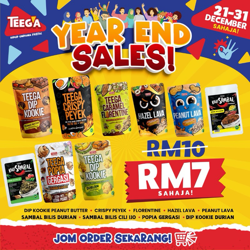 (YEAR END SALE 21 - 31 DEC) LIMITED STOCK | TEEGA SNACK | Shopee Malaysia