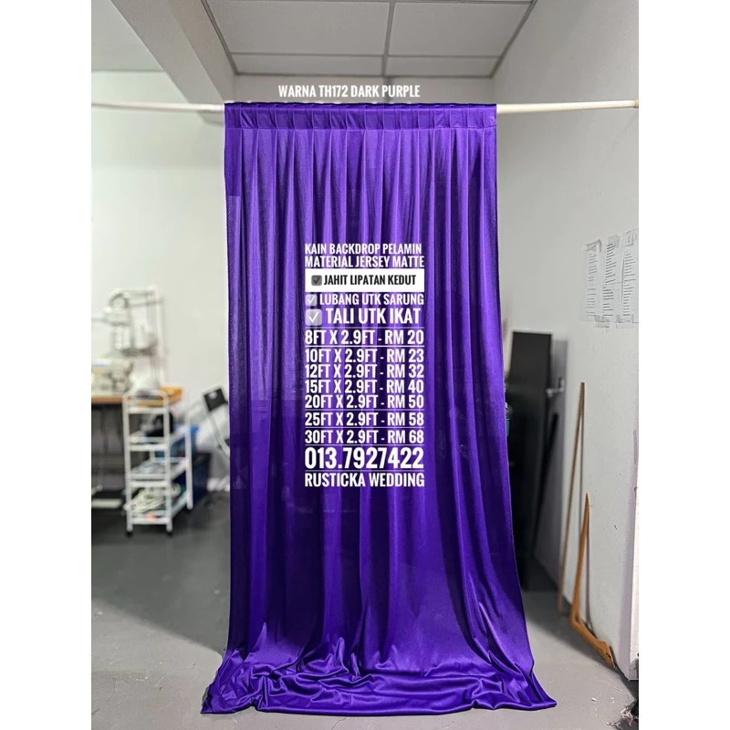 Page 2 Wedding Curtain Kain Backdrop Pelamin Jersey Matte Langsir Lebar ...