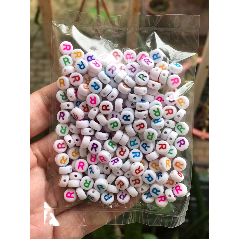 RM2.00/200 pieces : Bead - Huruf R - Abjad - 4 mm x 7 mm | Shopee Malaysia