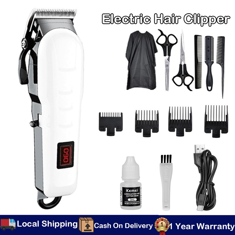 Professional Hair Clipper Adjustable Electric Cordless Hair Clipper For ...