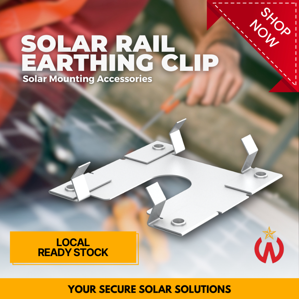 Winstar Solar Rail Earthing Clip (Rooftop Mounting Structure ...