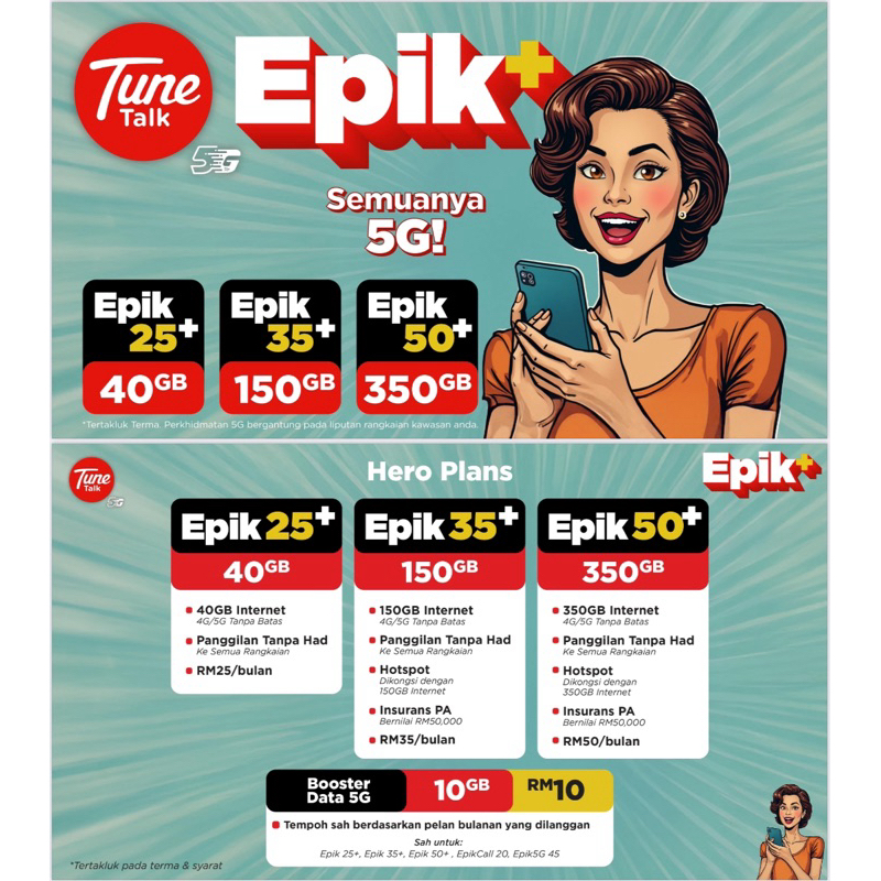 TUNETalk EPIK UPGRADED 5G | Shopee Malaysia