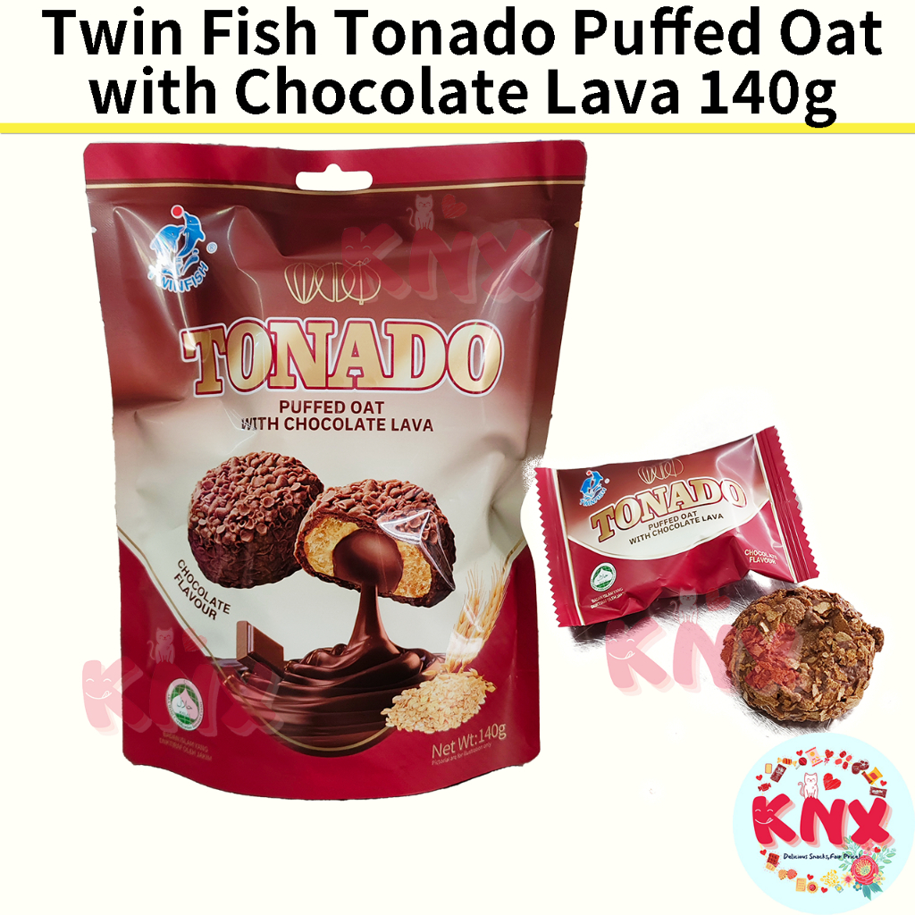 Twin Fish Tonado Puffed Oat with Chocolate Lava 140g | Shopee Malaysia
