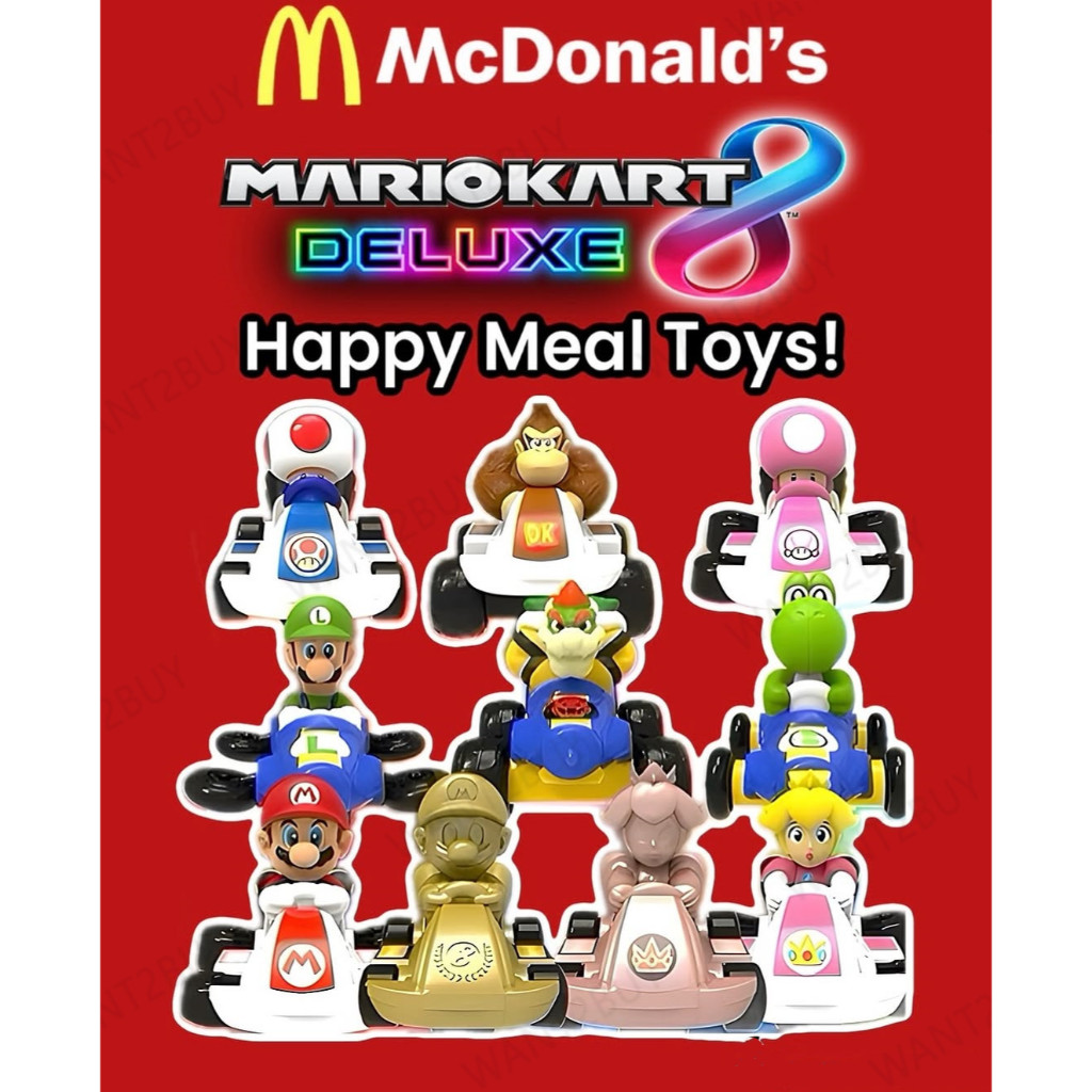 Limited 2024 10pcs Lot Full Set MCD Happy Meals McDonald's Kart Mario ...