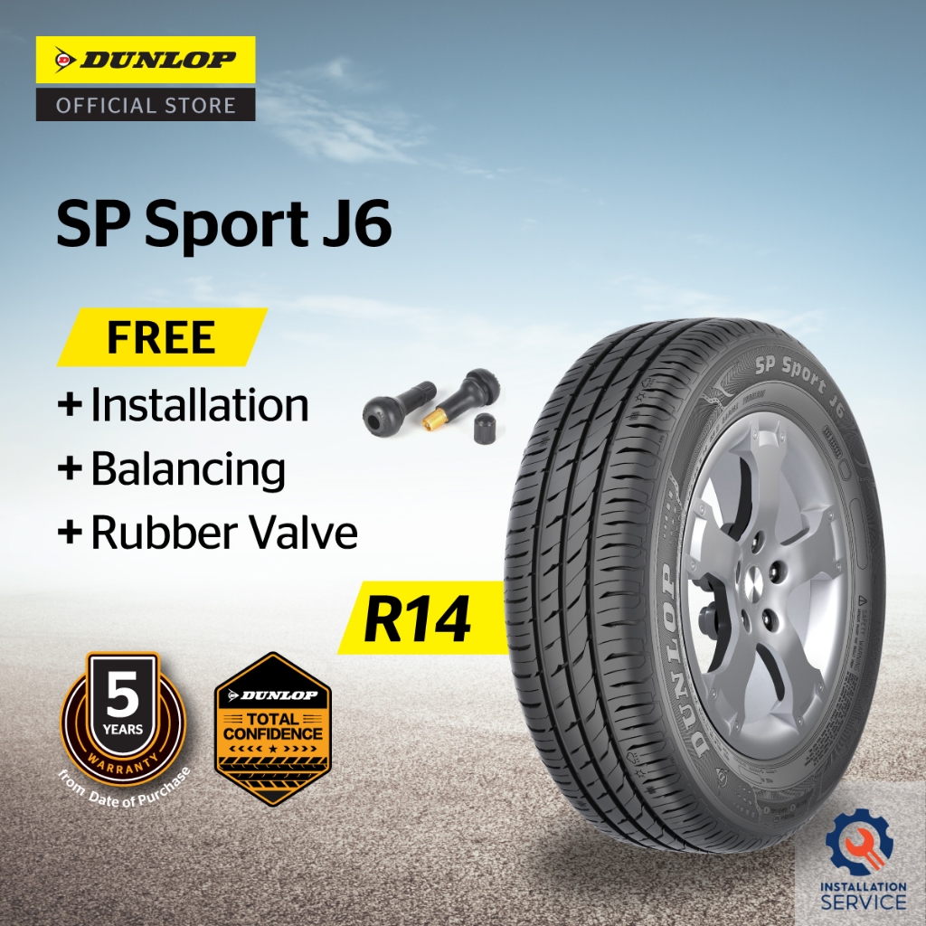 Dunlop SP Sport J6 R14 14 165/55 175 / 65 185 / 60 165 / 60 185/70 185/ ...